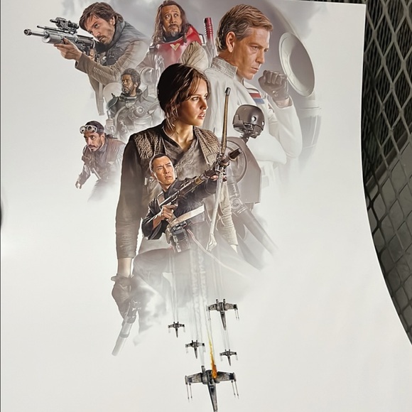 Star Wars | Accessories | Star Wars Rogue One Ships Flying Chars Poster | Poshmark
